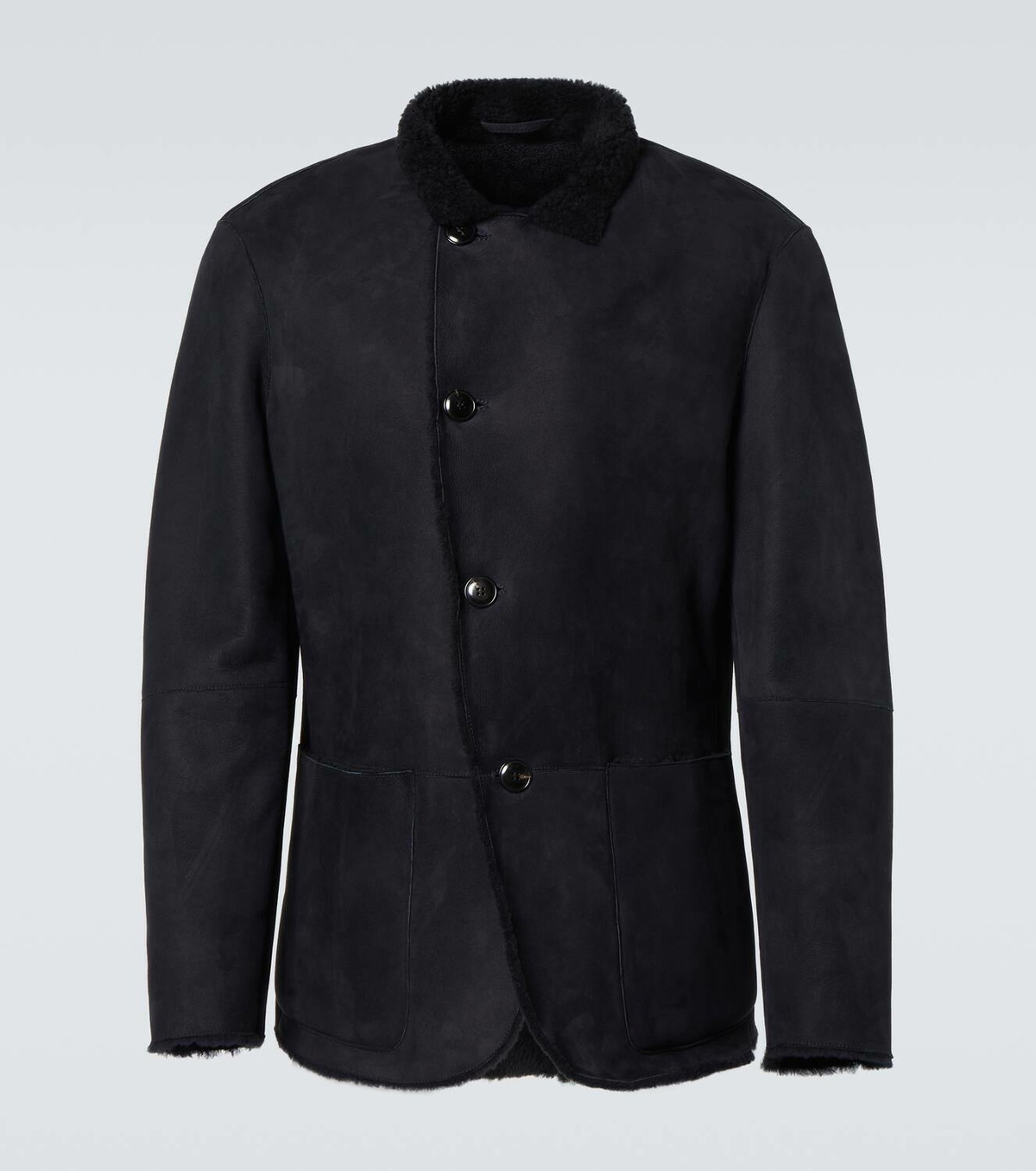 Giorgio Armani Shearling-lined suede jacket Giorgio Armani