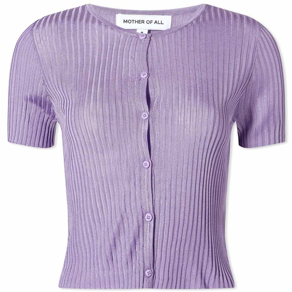 Mother of All Women's Eline Mini Button Front Knitted Top in Lilac ...