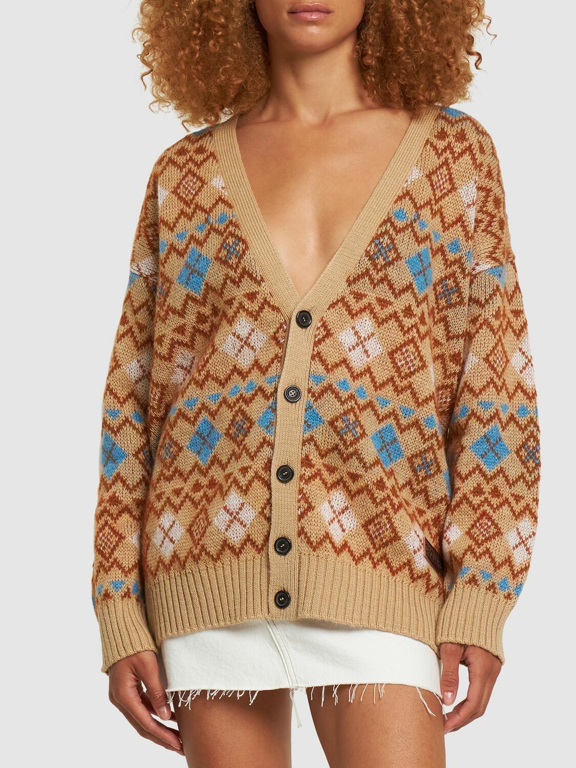 DSQUARED2 - Heart Cutout Wool Knit Cardigan Dsquared2