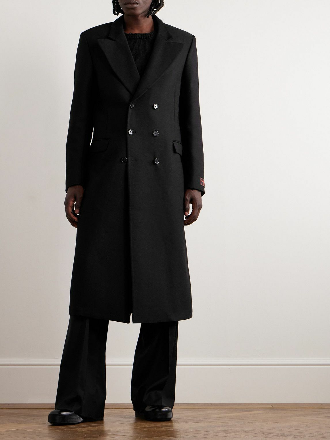 Raf Simons - Double-Breasted Wool-Blend Coat - Black Raf Simons