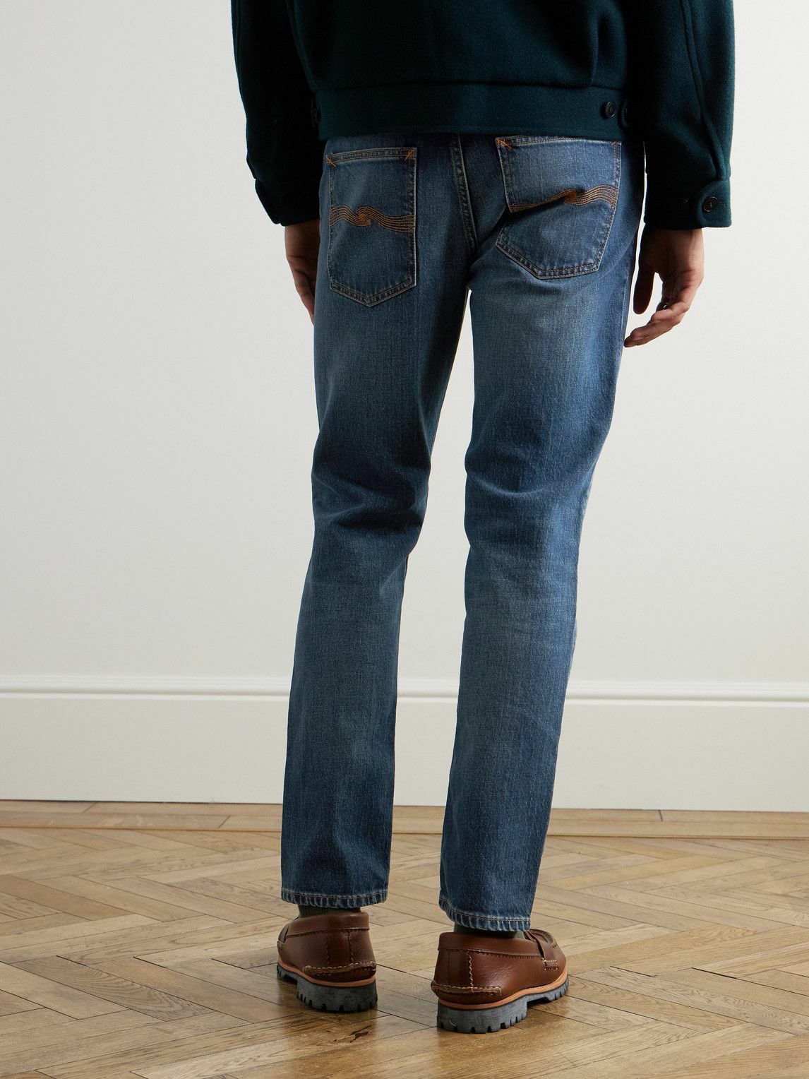 Nudie Jeans - Solid Ollie Slim-Fit Straight-Leg Jeans - Blue Nudie Jeans Co