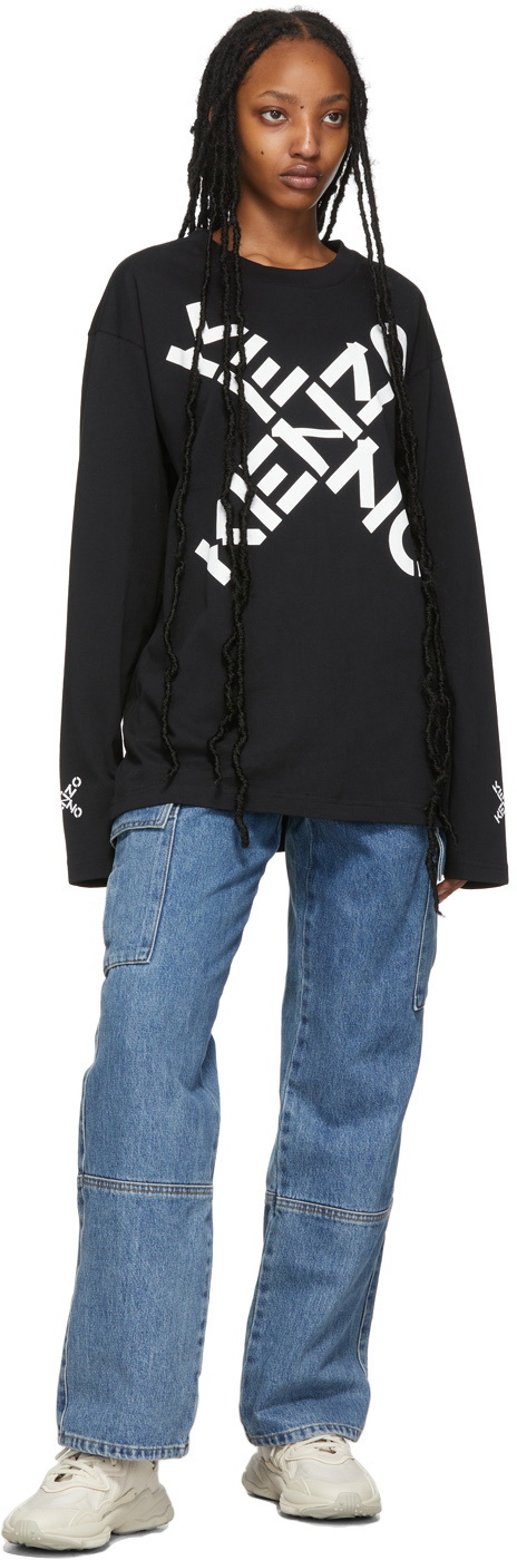 Kenzo Black Big X Long Sleeve T-Shirt Kenzo
