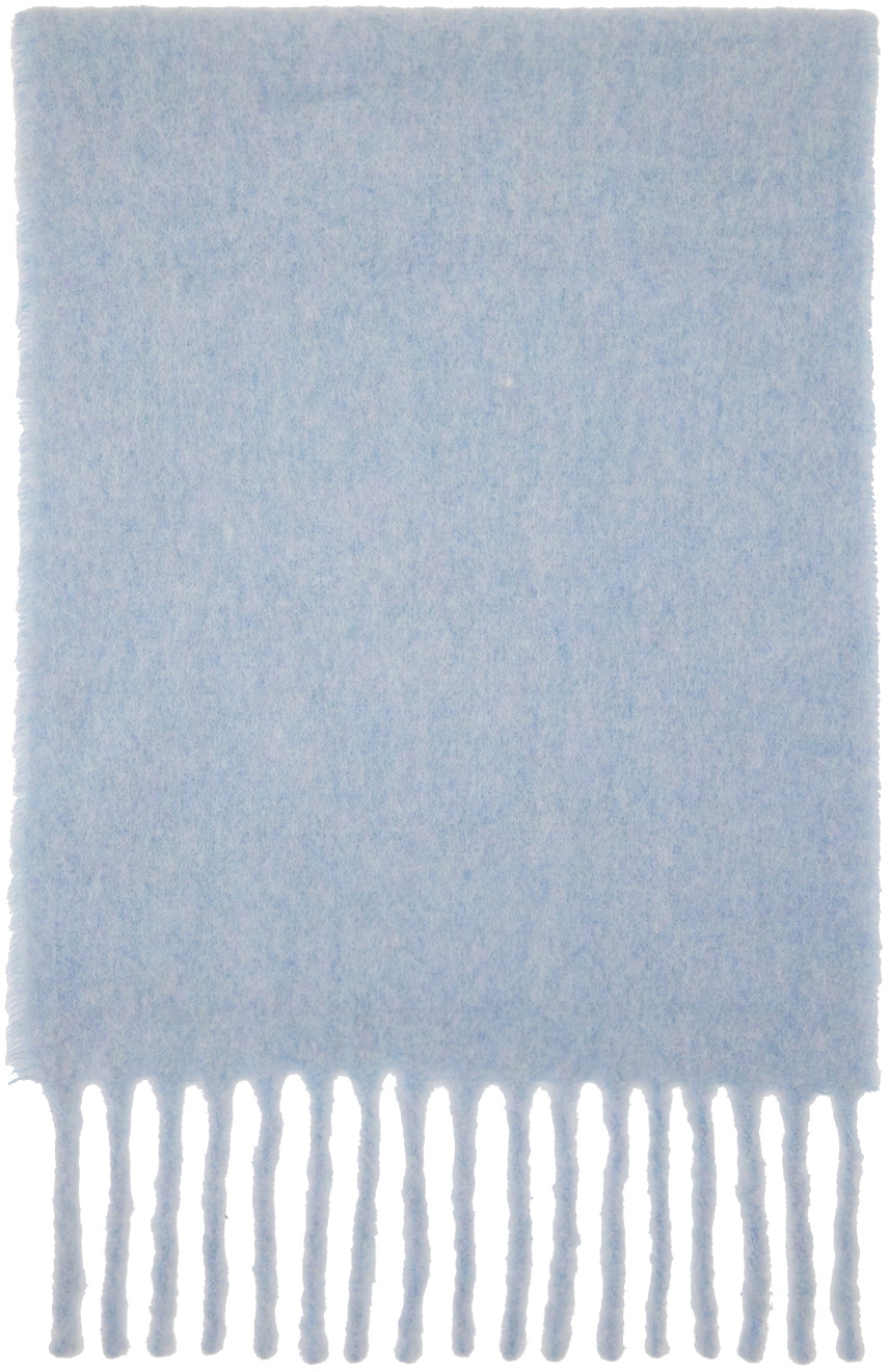 Marni Blue Fringed Scarf Marni