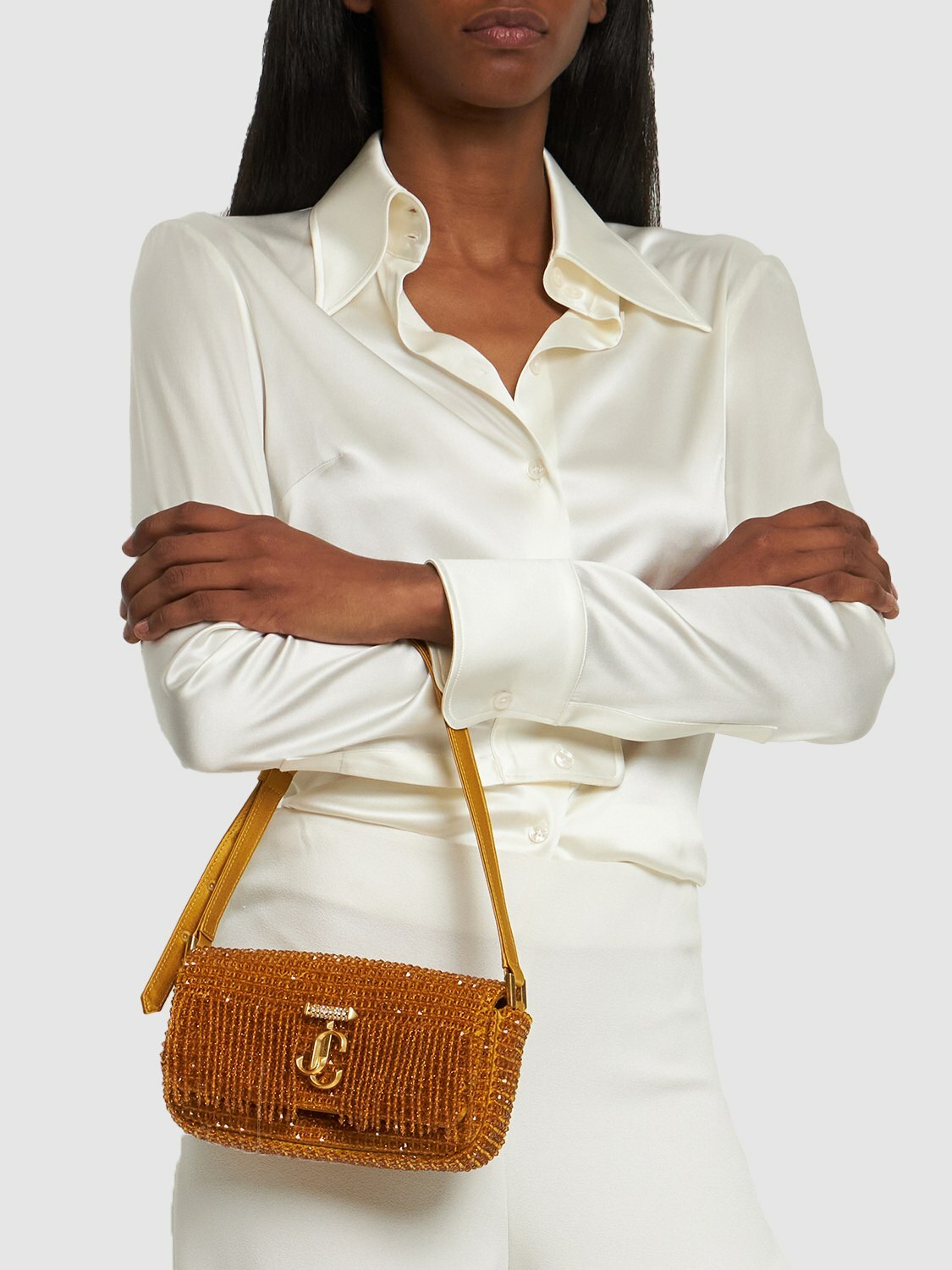 JIMMY CHOO - Avenue Mini Embellished Shoulder Bag Jimmy Choo