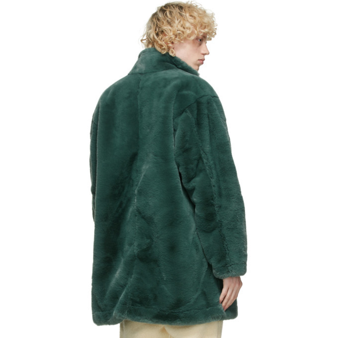 Clot Green Faux-Fur Coat CLOT