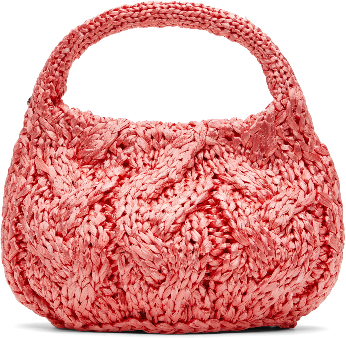JW Anderson Pink Small Cable Knit Bag JW Anderson