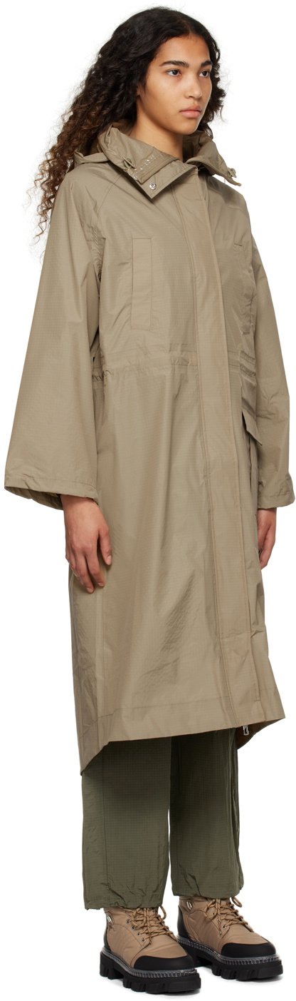 GANNI Beige Parka Coat GANNI
