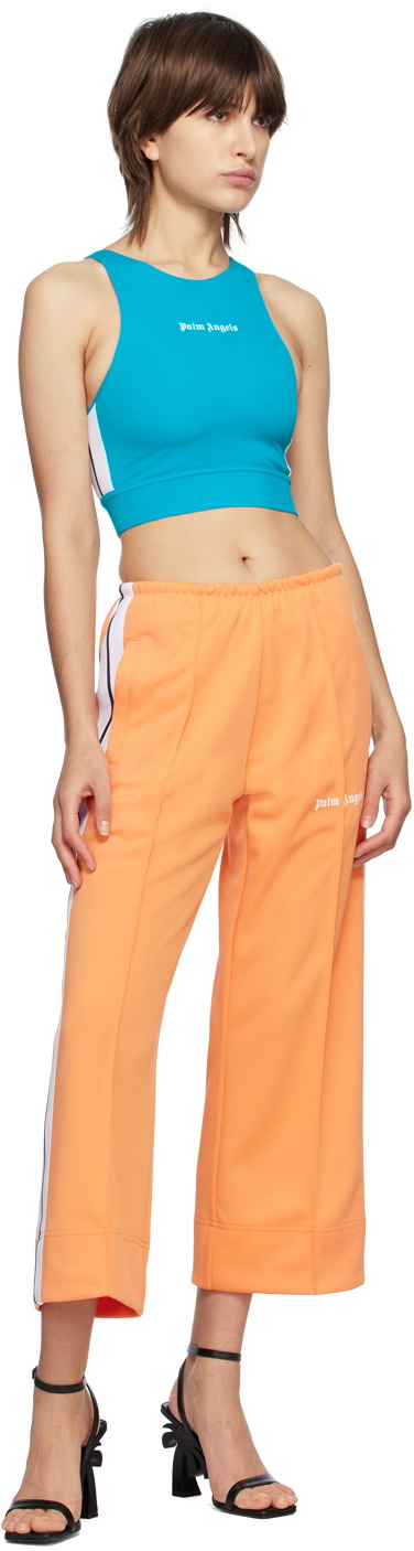 Palm Angels Orange Cropped Track Pants Palm Angels