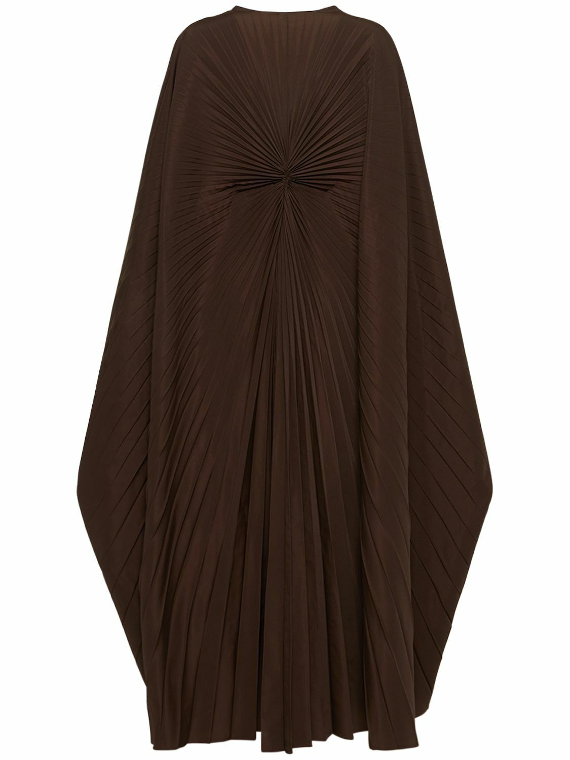 VALENTINO - Micro Faille Plisse Long Dress Valentino