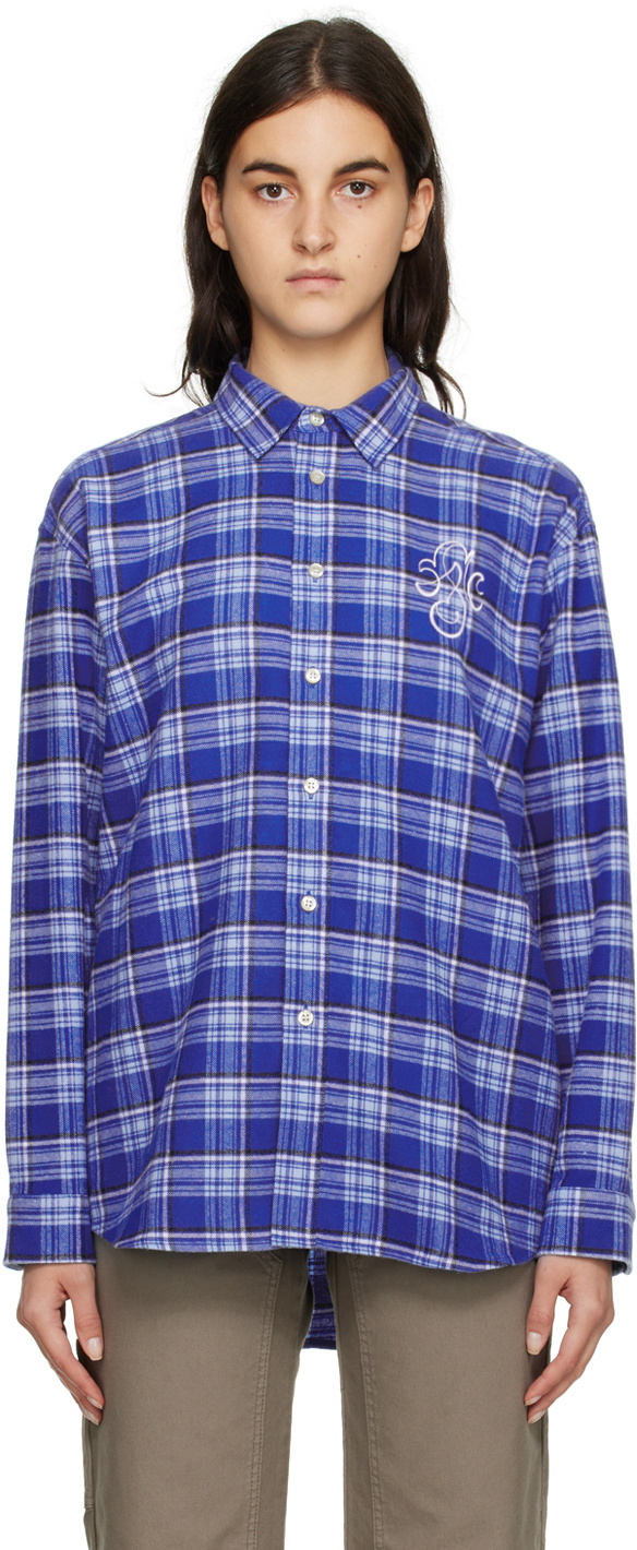 Stockholm (Surfboard) Club Blue Boxy Fit Shirt Stockholm Surfboard Club