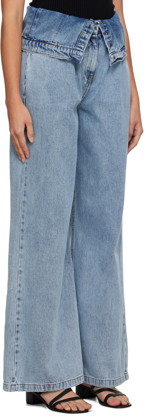 Rokh Blue Flap Jeans Rokh