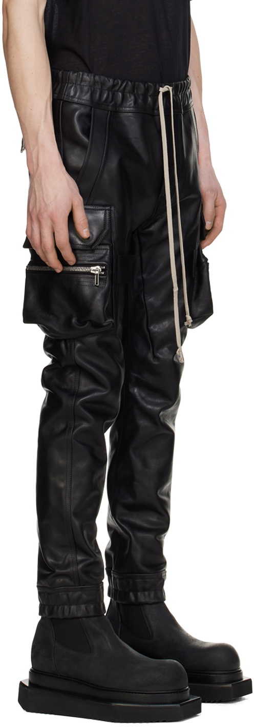 Rick Owens Black Mastodon Leather Pants Rick Owens