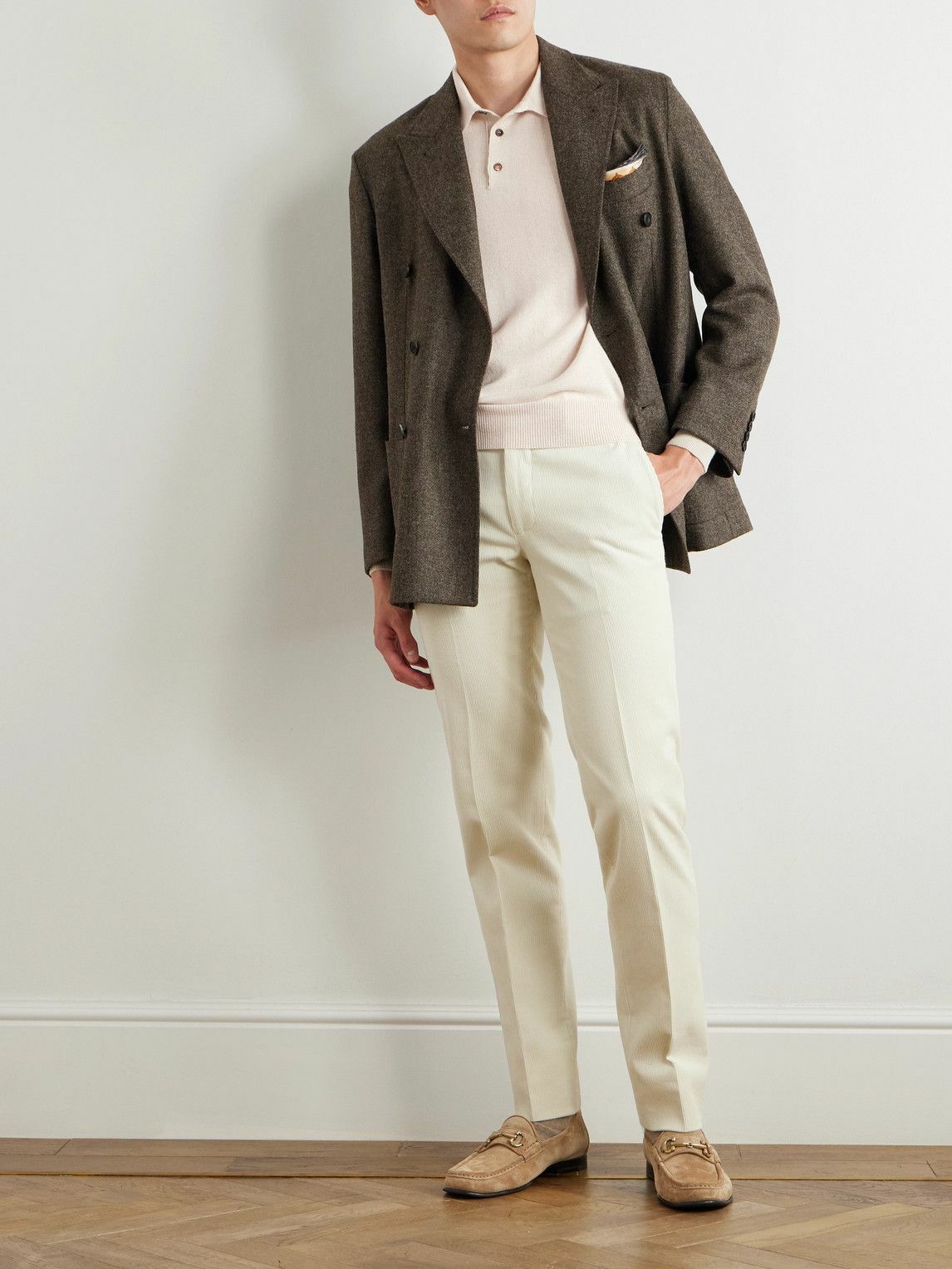 Rubinacci - Cashmere Polo Shirt - Neutrals Rubinacci