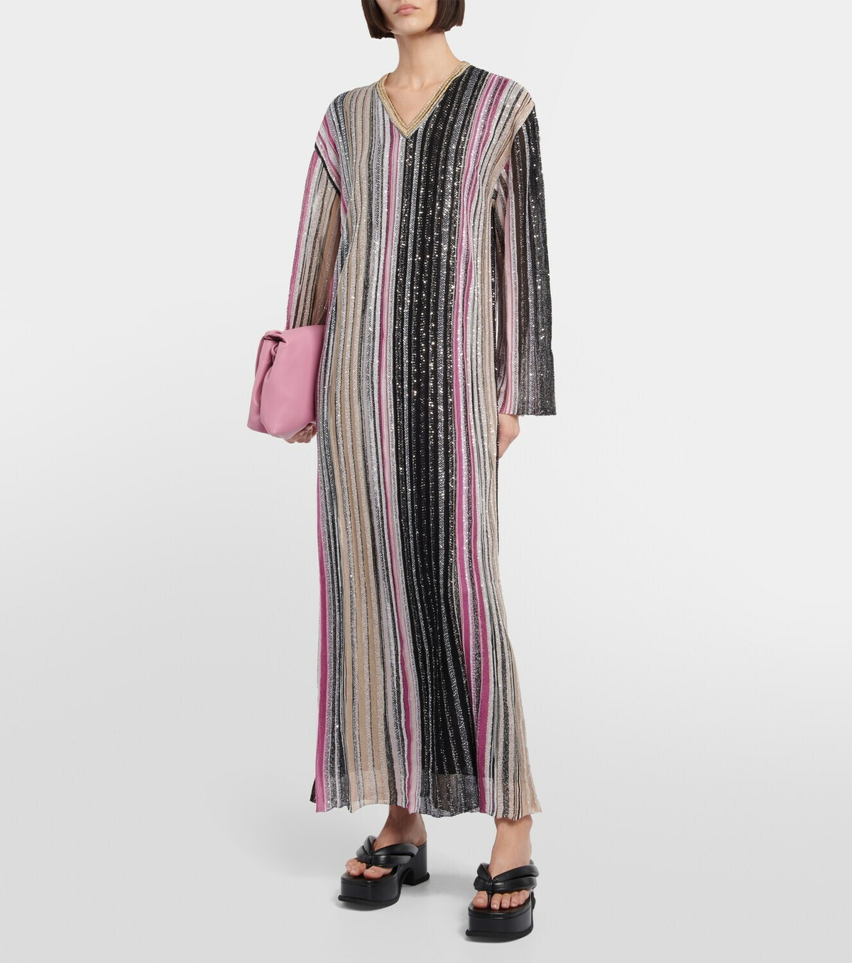Missoni - Striped sequin-embellished maxi dress Missoni