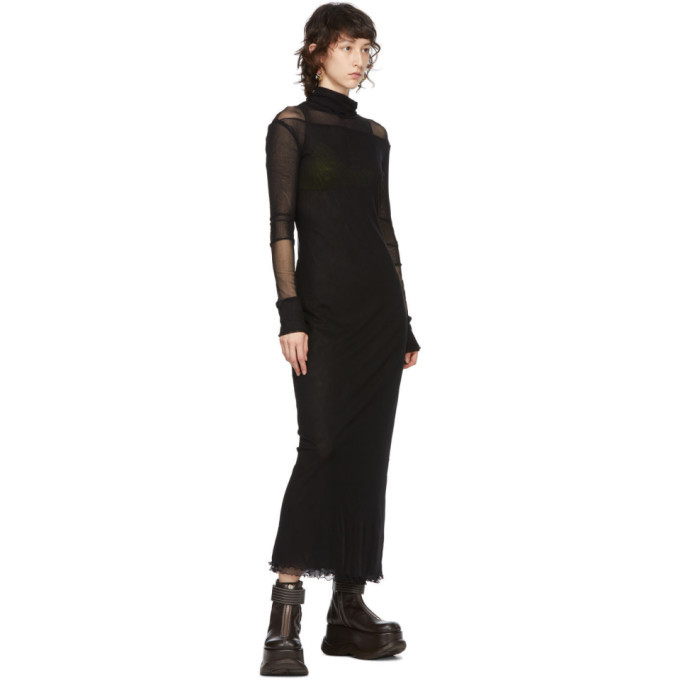 Sunnei Black Mesh Triple Dress Sunnei