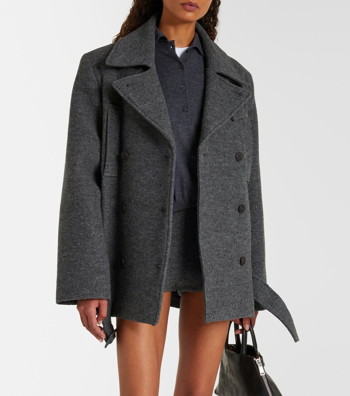 The Frankie Shop Scothern virgin wool peacoat The Frankie Shop