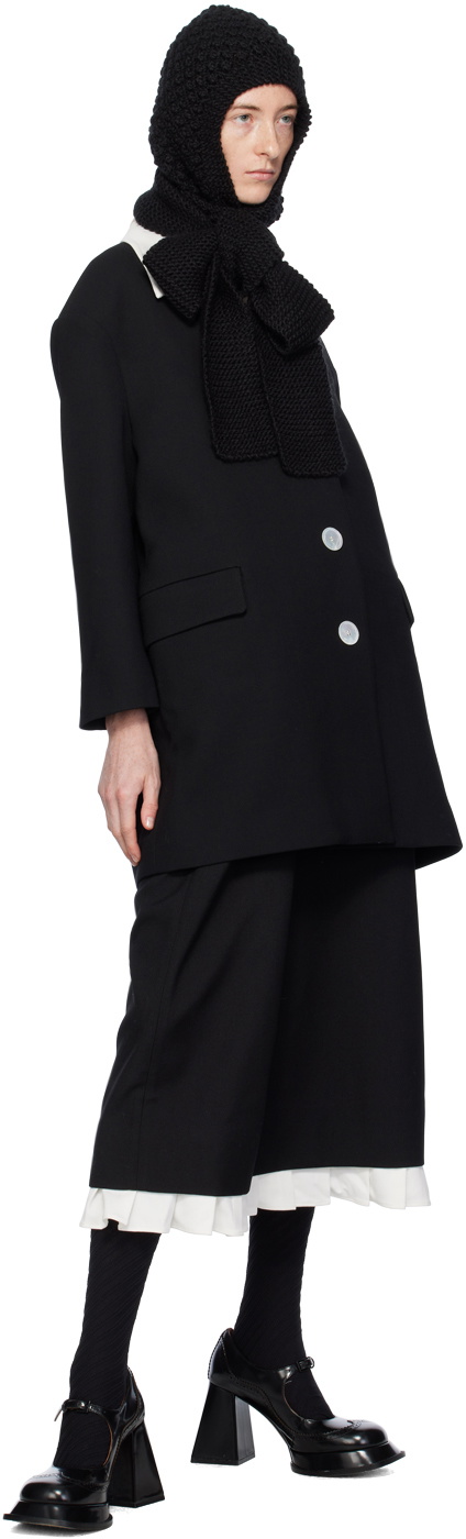 Shushu/Tong Black Retro Lapel Coat Shushu/Tong