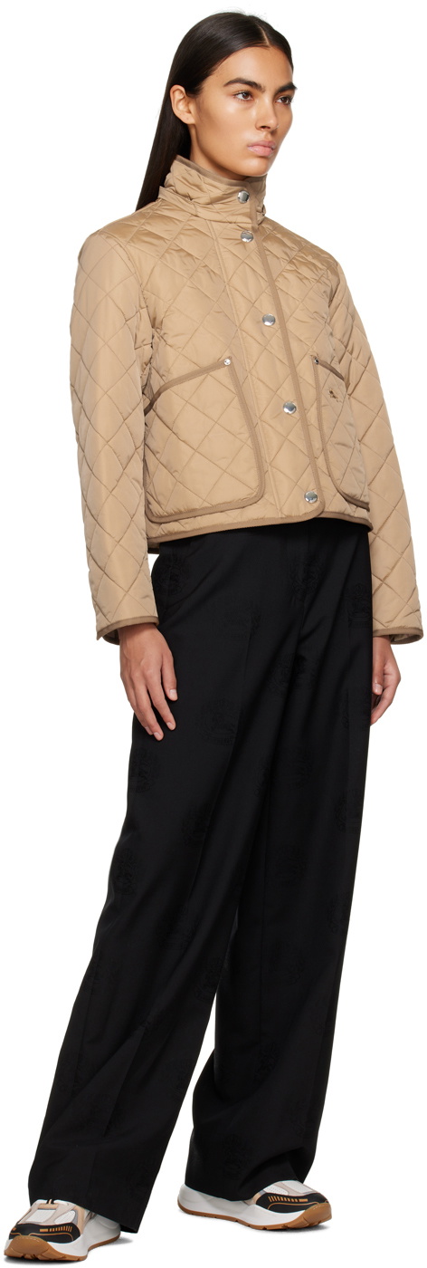 Burberry Beige Quilted Jacket Burberry