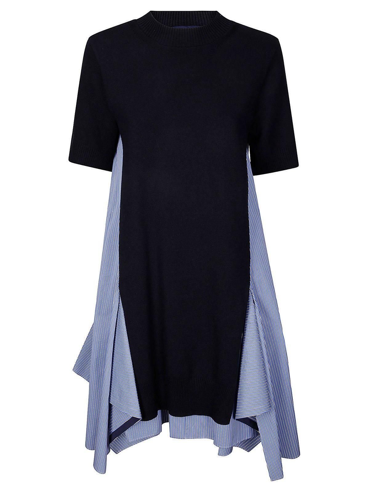 Sacai Poplin Stripe-detail Dress Sacai