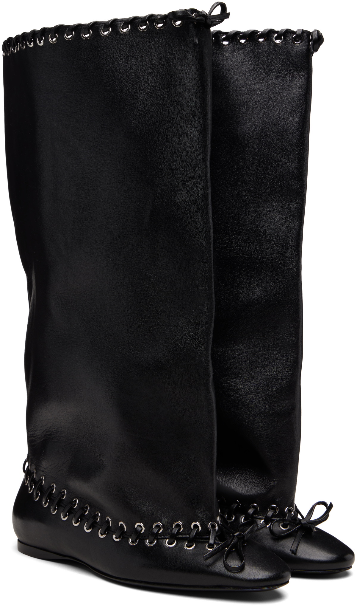 August Barron Black Flat Level Boots