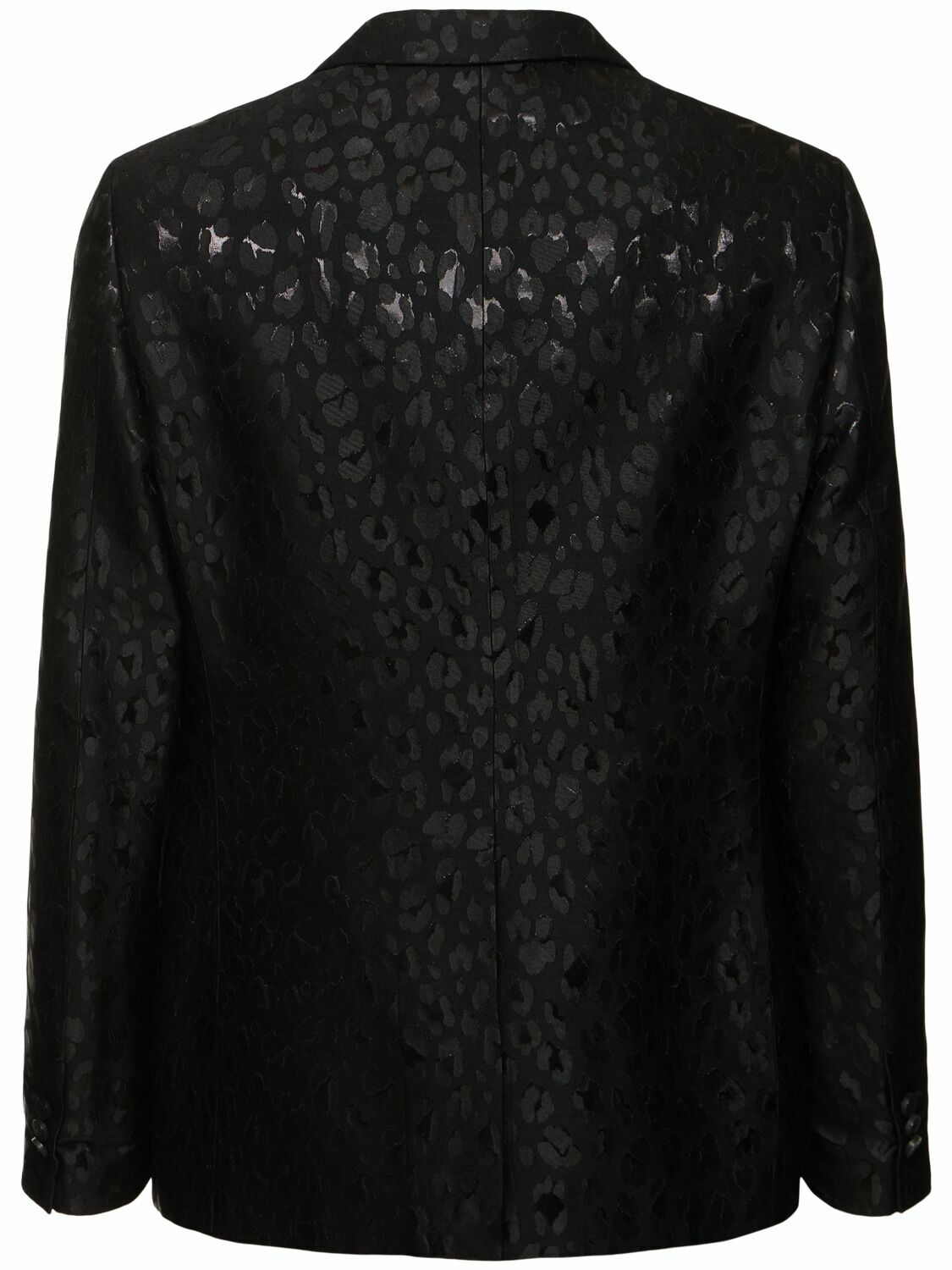 VERSACE Lurex Leopard Jacquard Blazer Versace