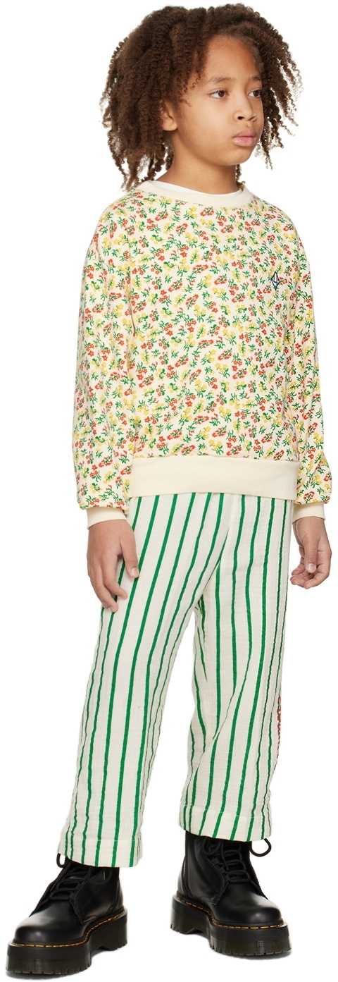 The Animals Observatory Kids White & Green Emu Pants The Animals