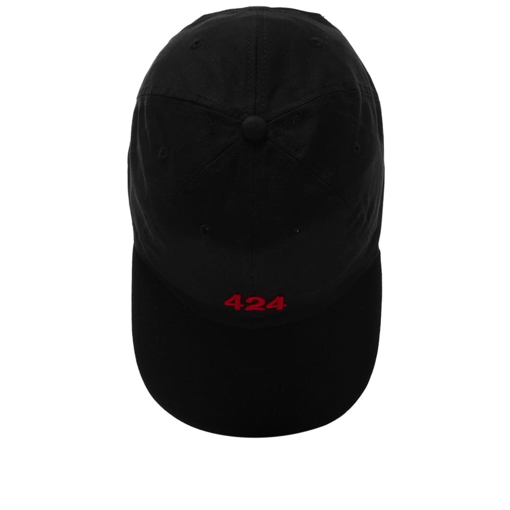 424 Men's Cotton Twill Cap in Black 424