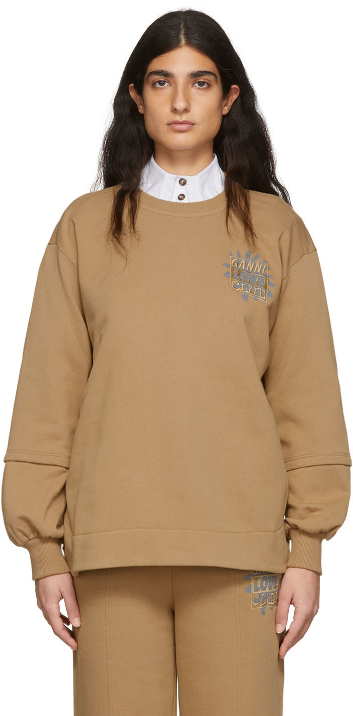 GANNI Tan Isoli Sweatshirt GANNI