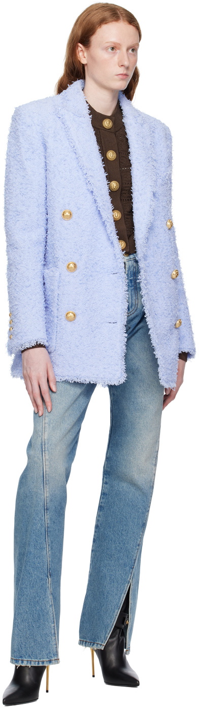 Balmain Blue Vented Jeans Balmain