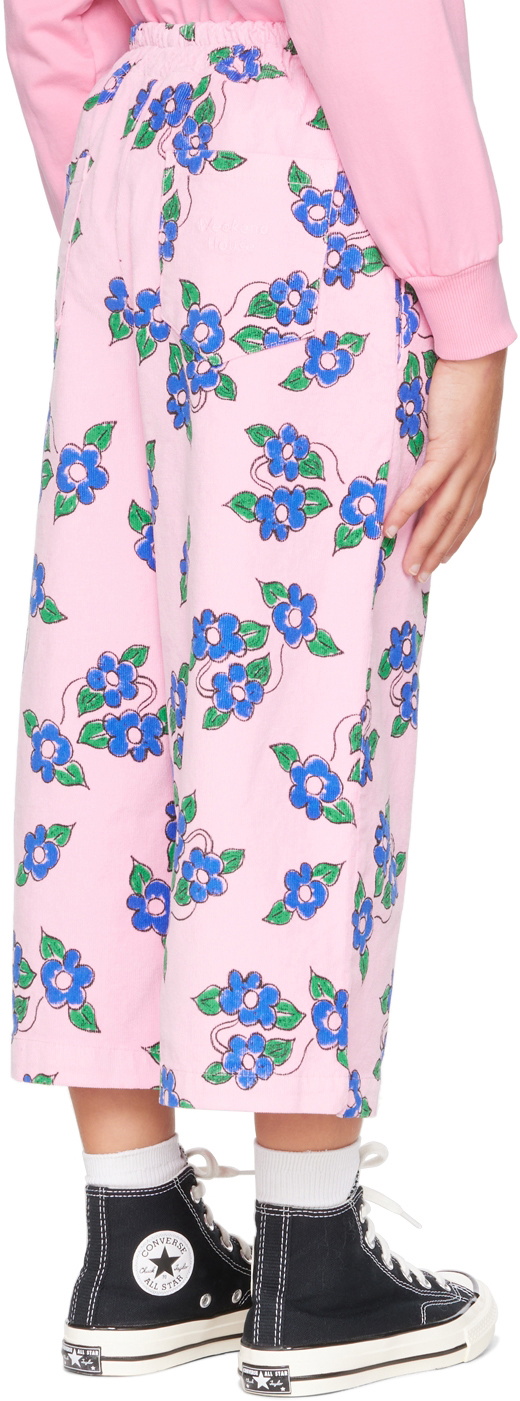 Weekend House Kids Kids Pink Flower Trousers