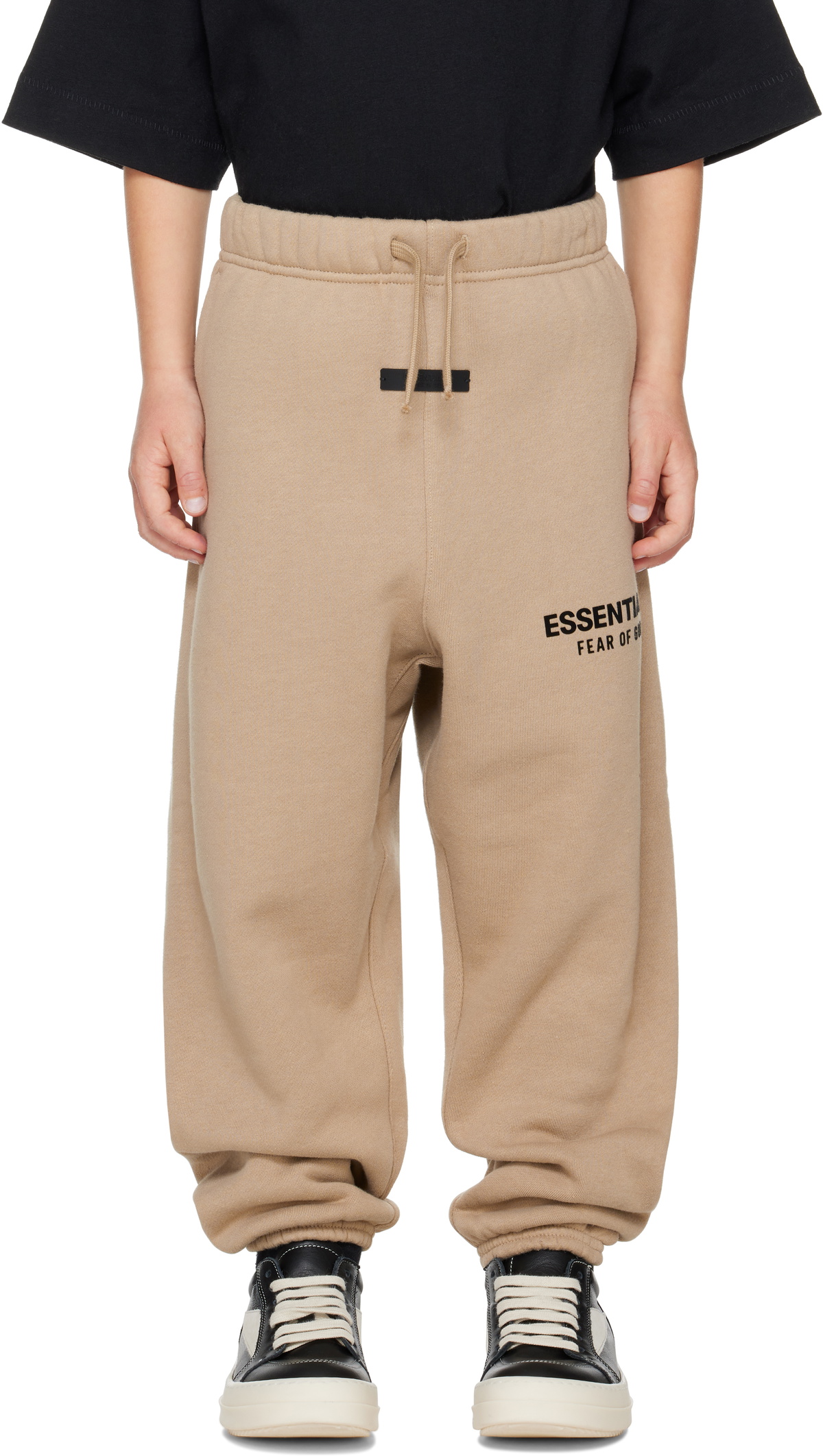 Fear of God ESSENTIALS Kids Beige Fleece Essential Sweatpants Fear Of ...