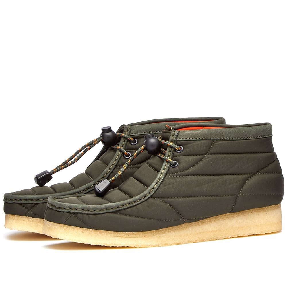 Clarks Originals Women's Wallabee Quilted Boot in Khaki Quilted Clarks ...