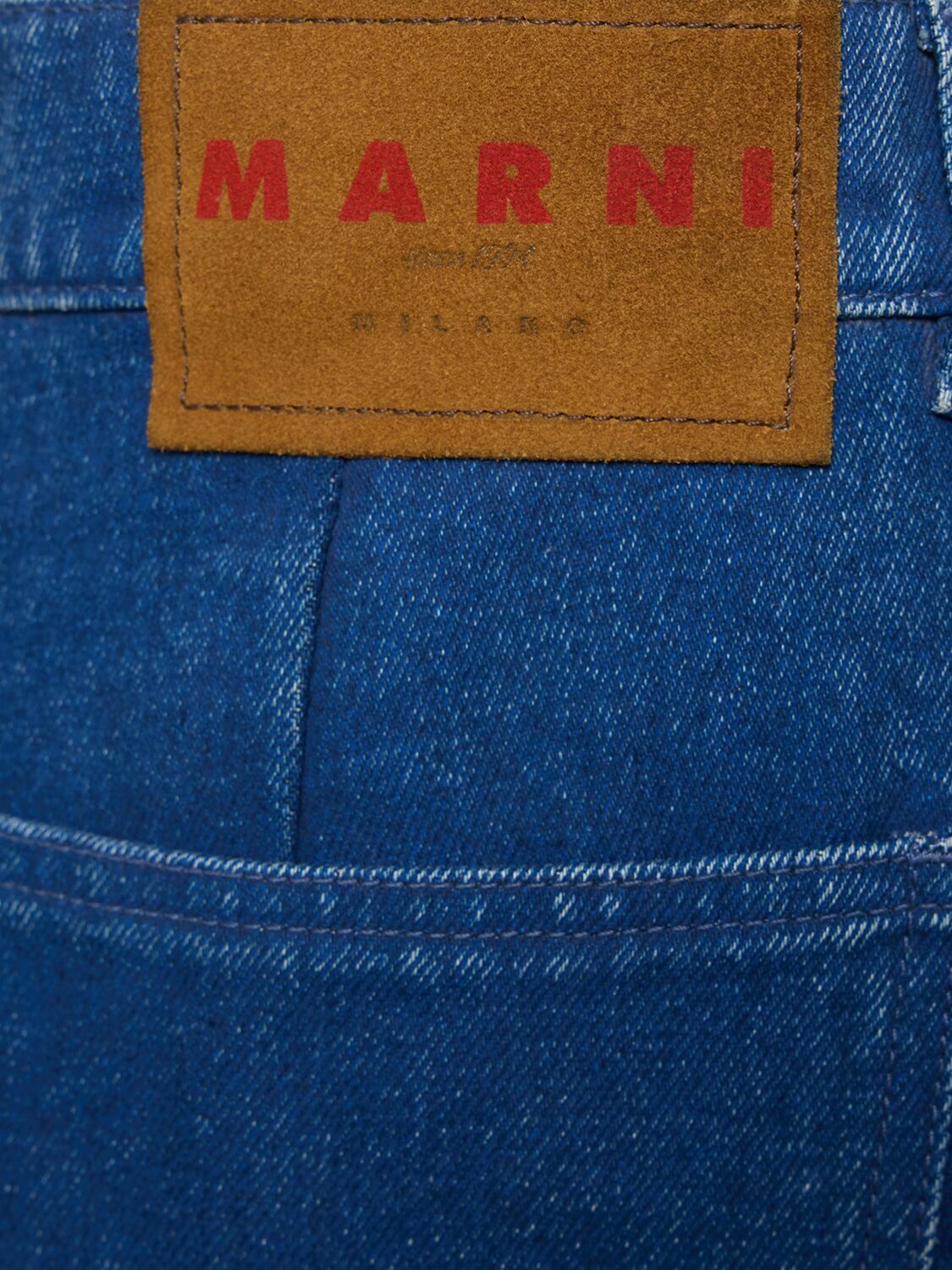 MARNI Denim Wide Leg Mid Rise Jeans Marni