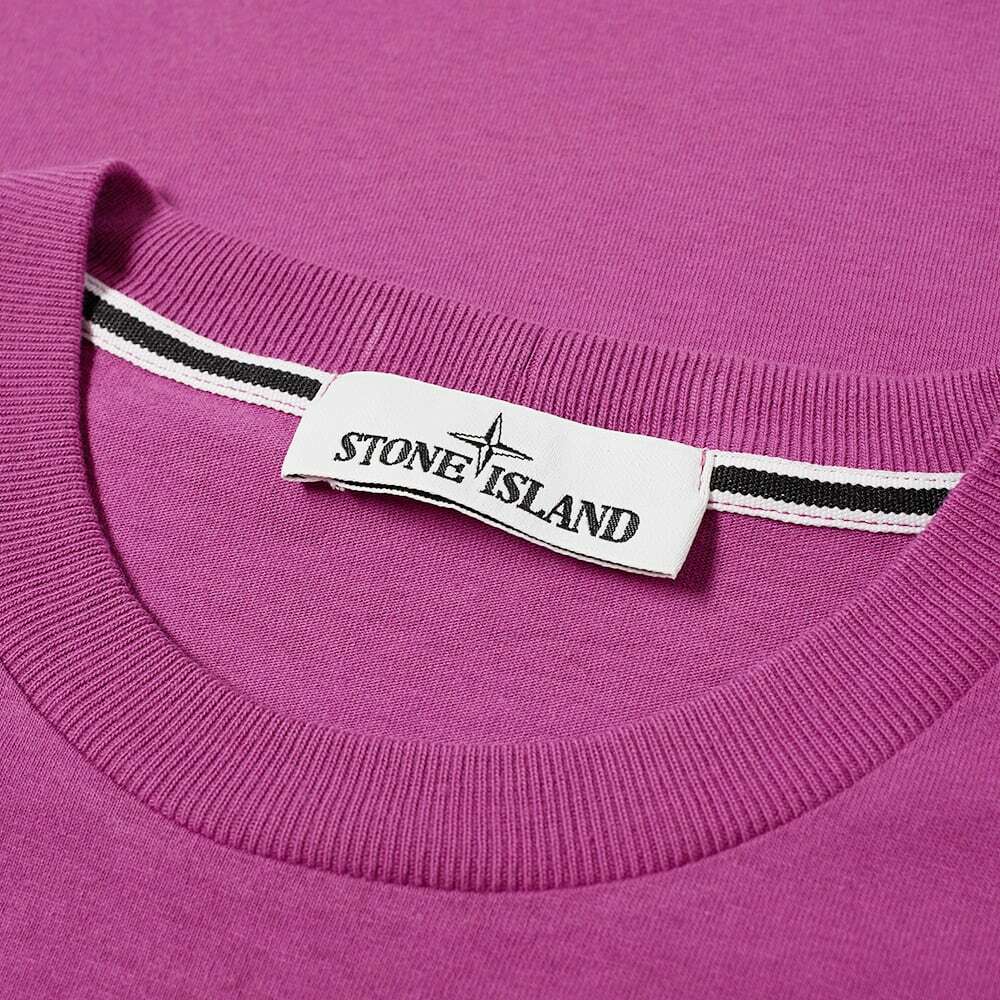 Stone Island Men's Band Multi Logo T-Shirt in Magenta Stone Island