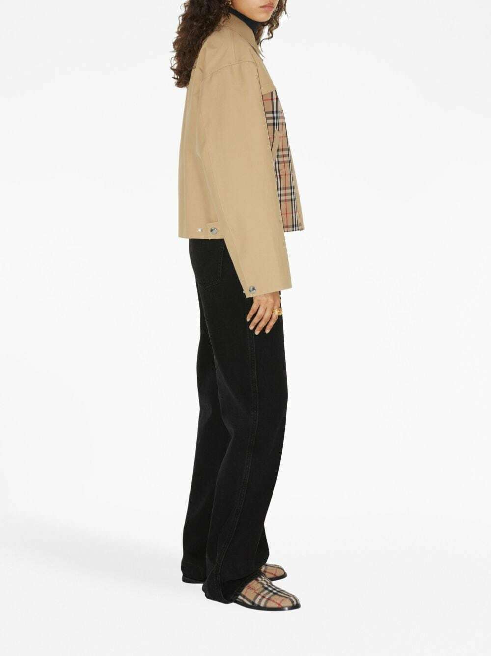 BURBERRY - Check Motif Short Jacket Burberry