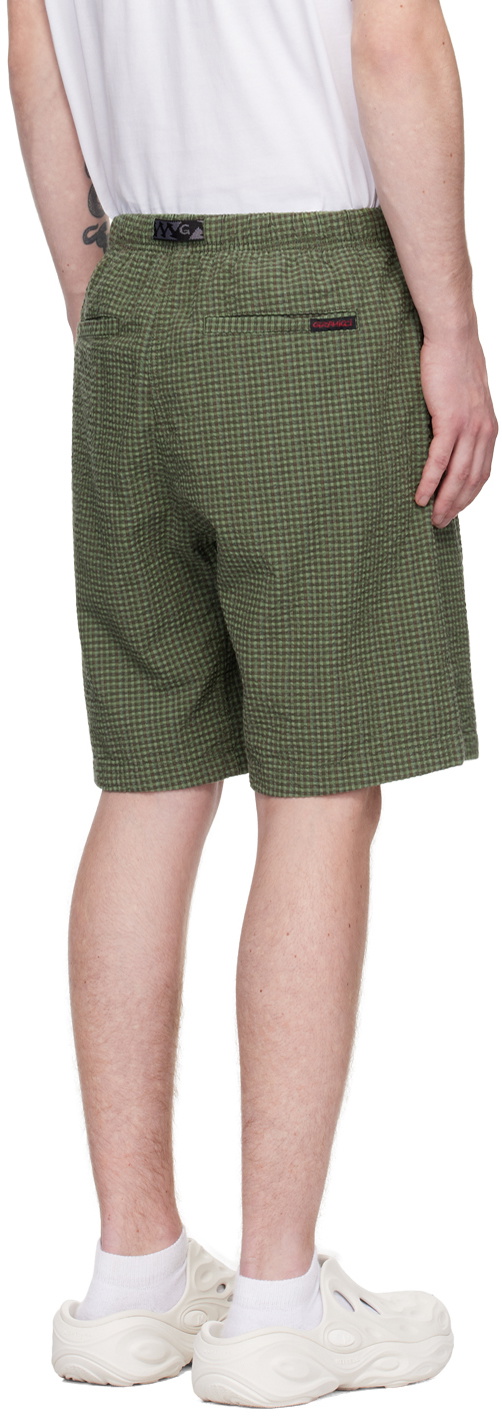 Gramicci Green Micro Plaid Shorts Gramicci