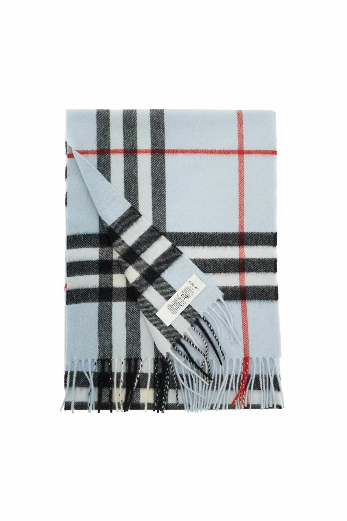 BURBERRY check cashmere scarf Light blue Burberry