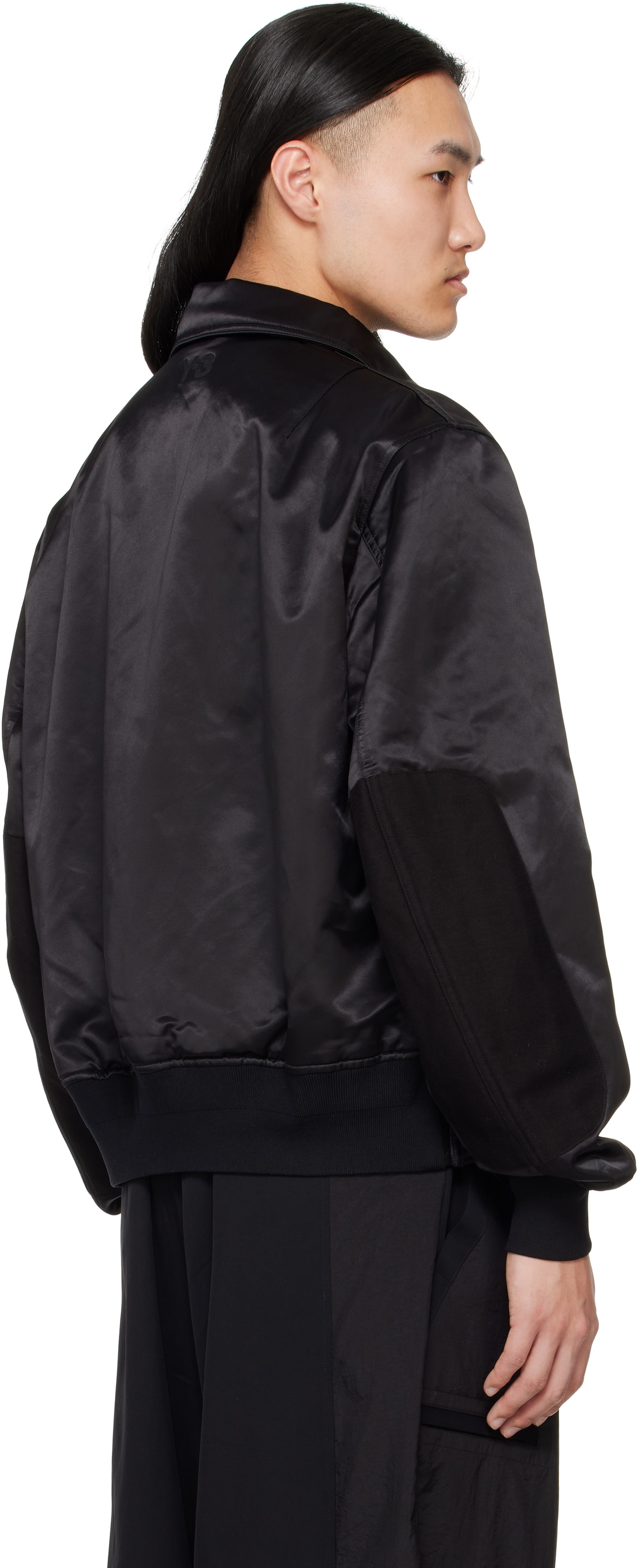 Y-3 Black Nylon Bomber Jacket Y-3