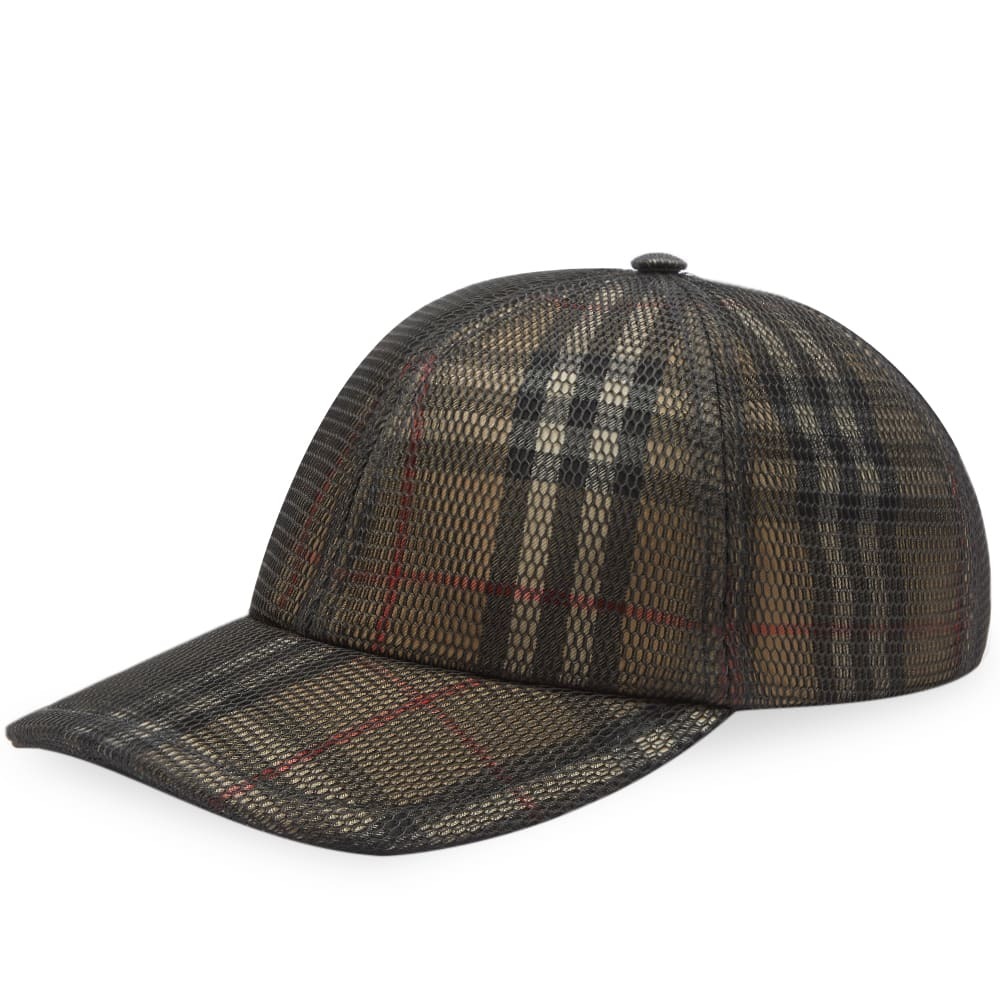 Burberry Men's Overlay Check Cap in Beige Check/Black Burberry