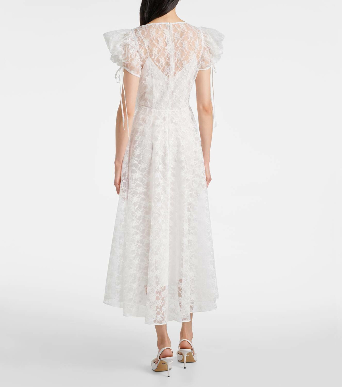 Rodarte Floral silk lace midi dress Rodarte