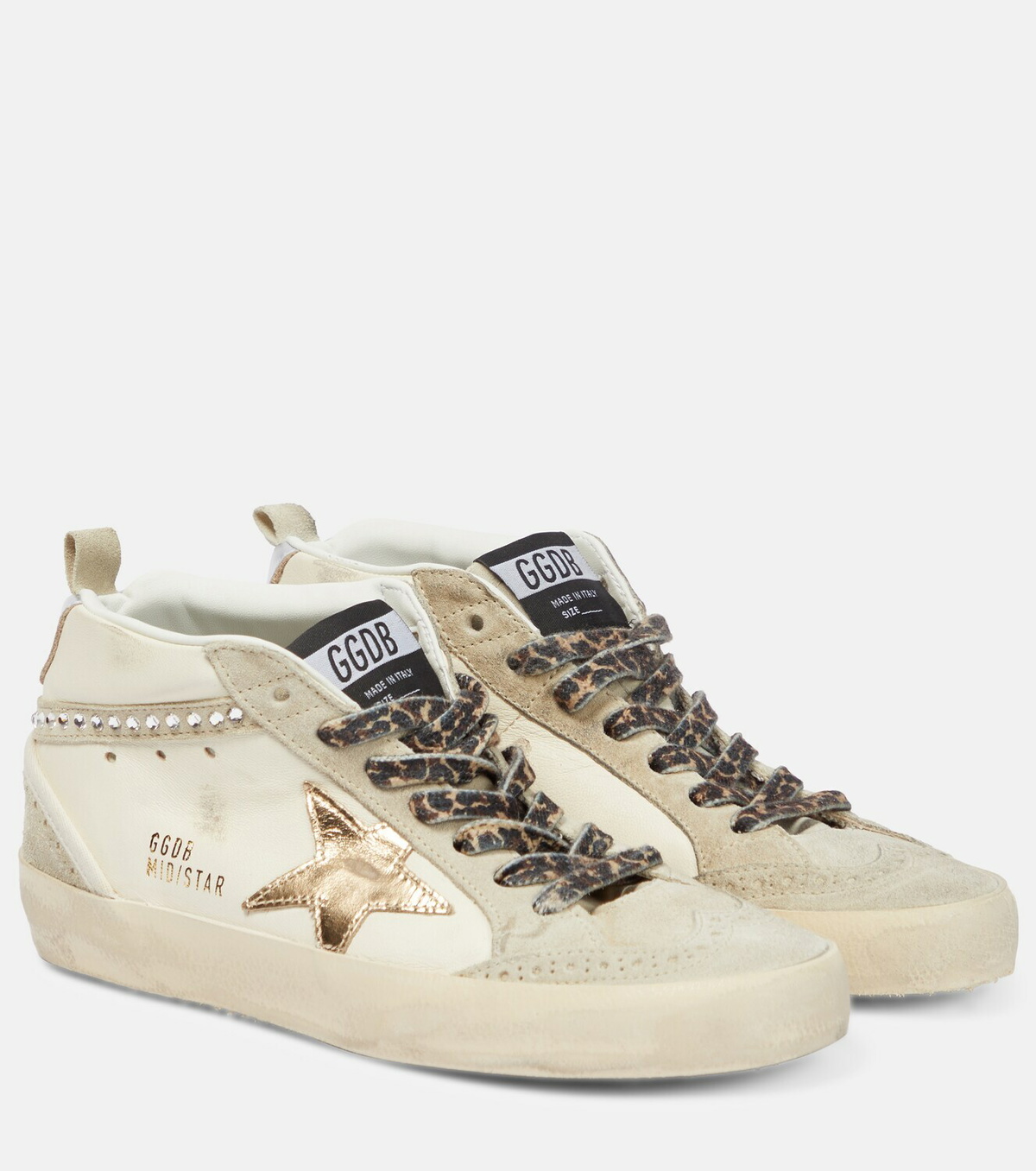 Golden Goose Mid Star suede and leather sneakers Golden Goose Deluxe Brand