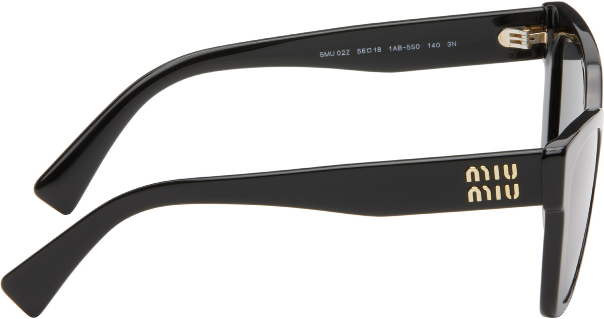 Miu Miu Eyewear Black Cat Eye Acetate Sunglasses Miu Miu