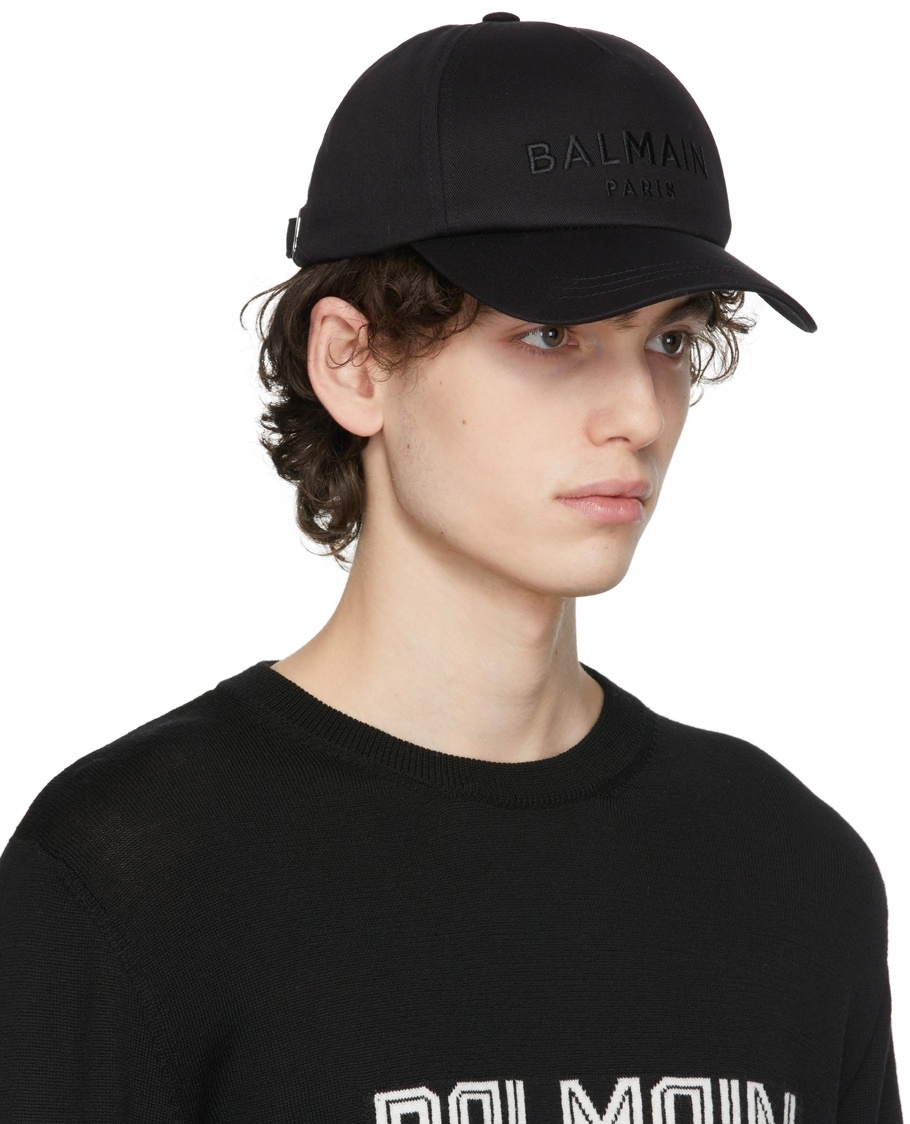 Balmain Black Logo Cap Balmain
