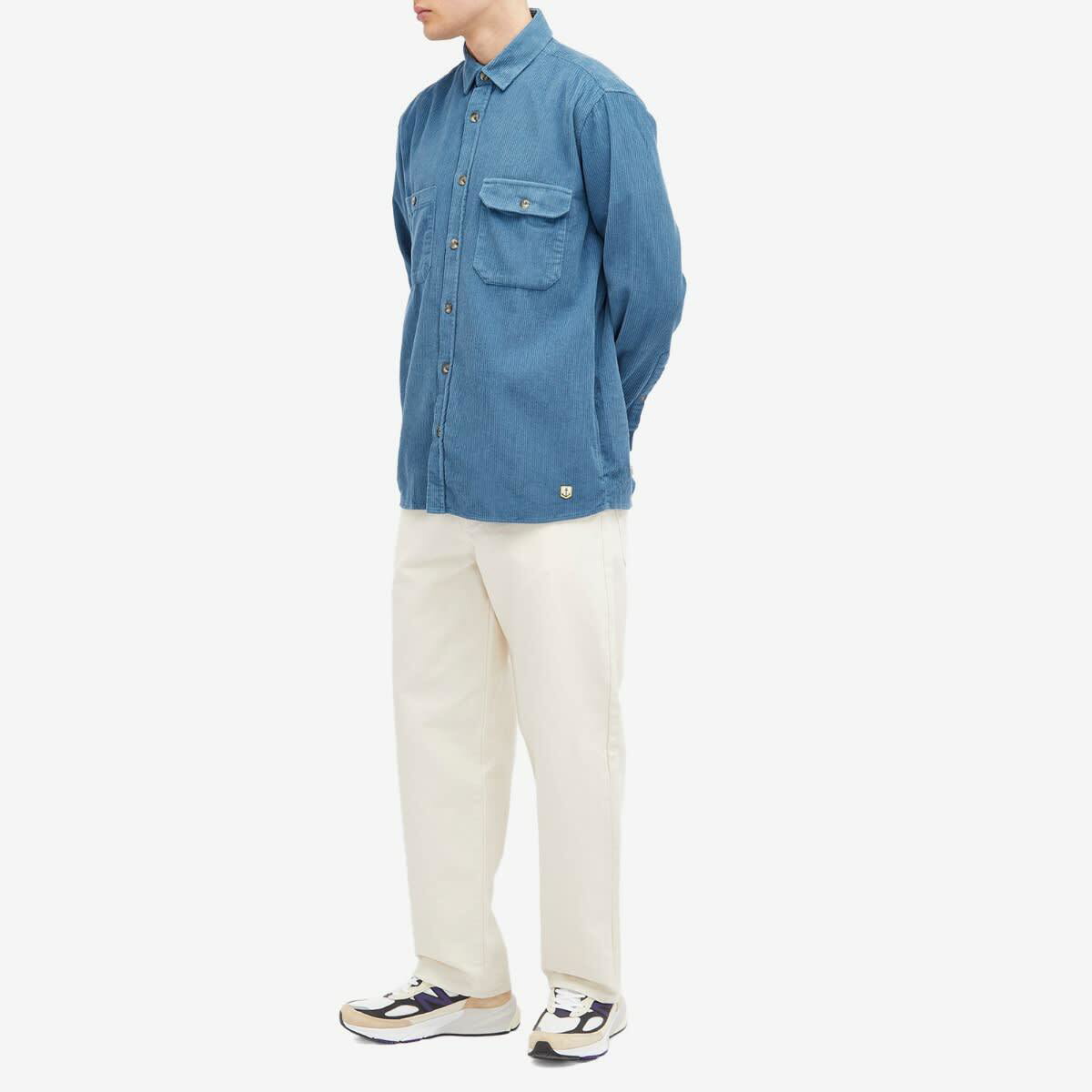 Armor-Lux Men's Corduroy Overshirt in Winter Blue Armor Lux