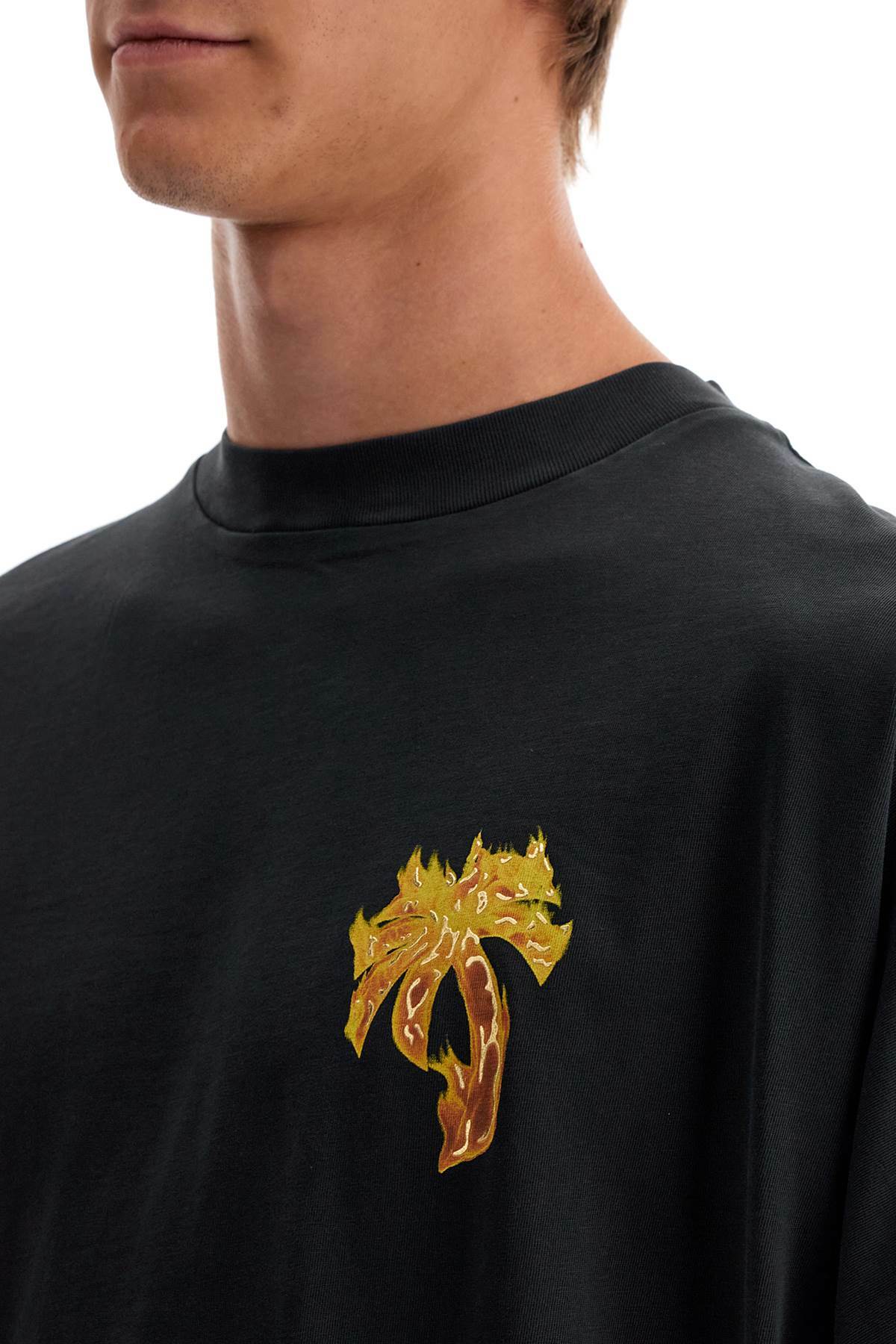 PALM ANGELS 'burning palm oversized t Black Palm Angels