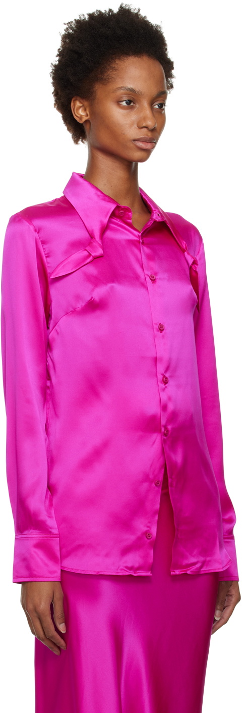 Ottolinger Pink Knotted Collar Shirt Ottolinger