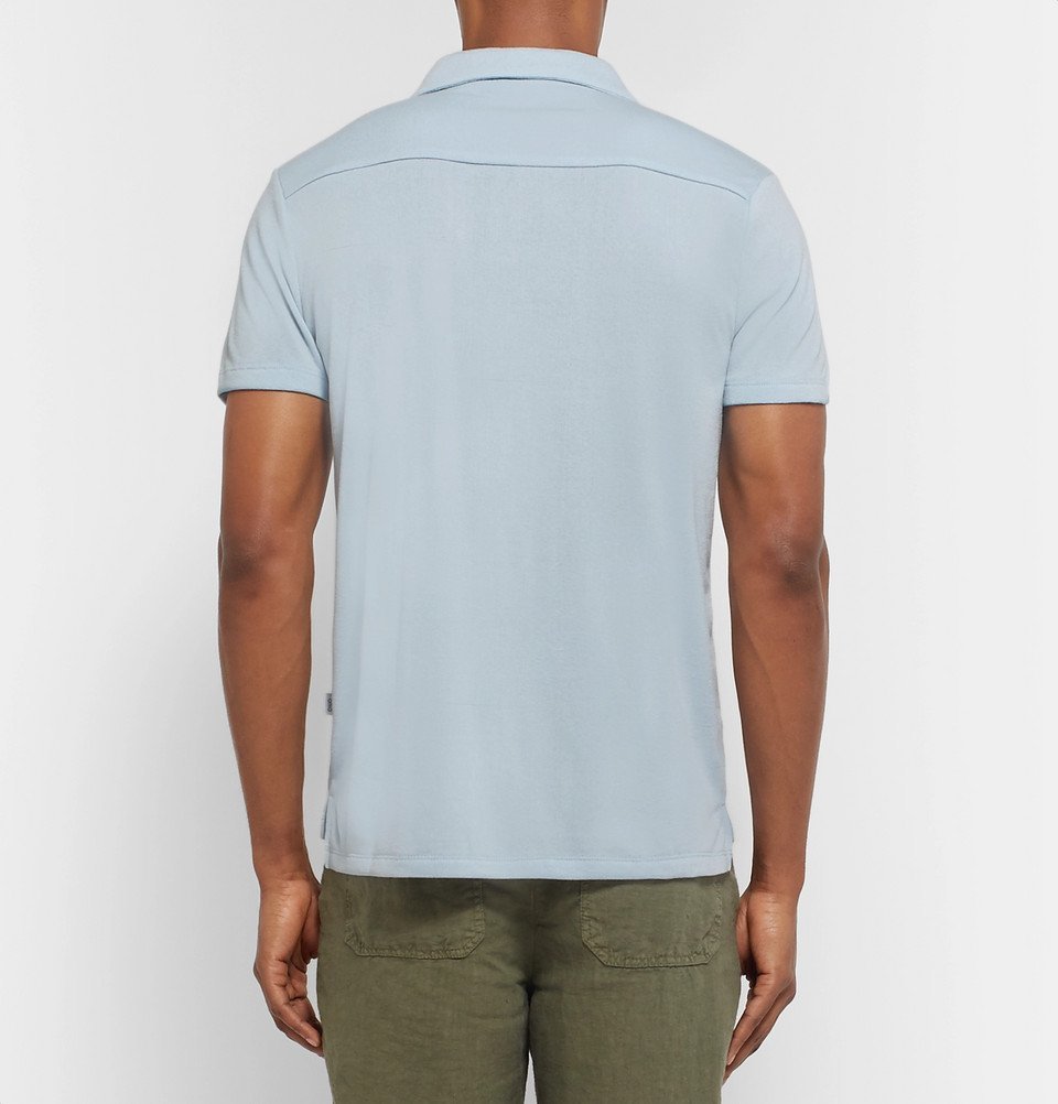 Onia - Shaun Slim-Fit Loopback Jersey Polo Shirt - Men - Sky blue Onia