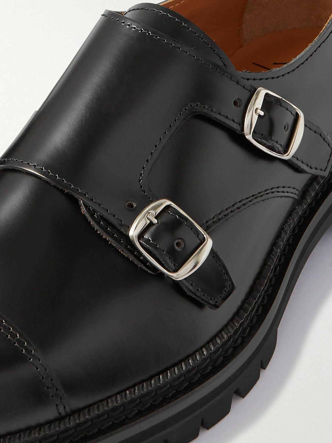 Mr P. - Olie Leather Monk-Strap Shoes - Black Mr P.