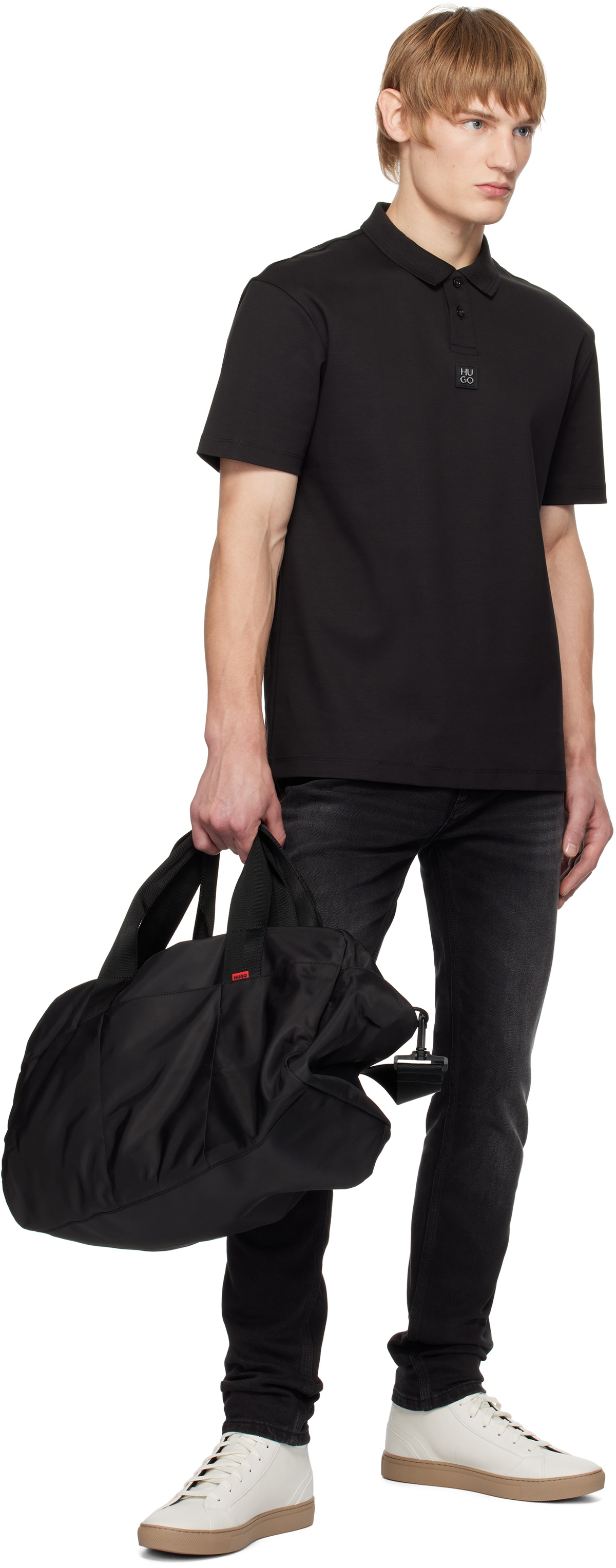 Hugo Black Interlock-Cotton Polo Hugo Boss