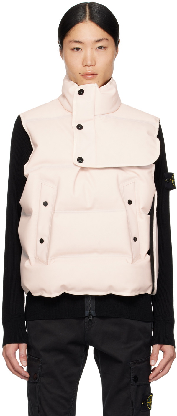 Stone Island Pink Strada Ice Down Vest Stone Island